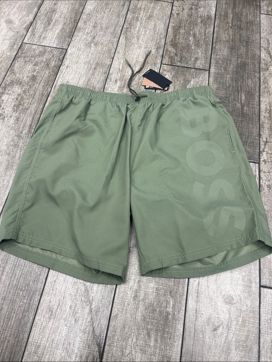 Boss | Swim | Boss Sage Green Logo Swim Trunks | Poshmark